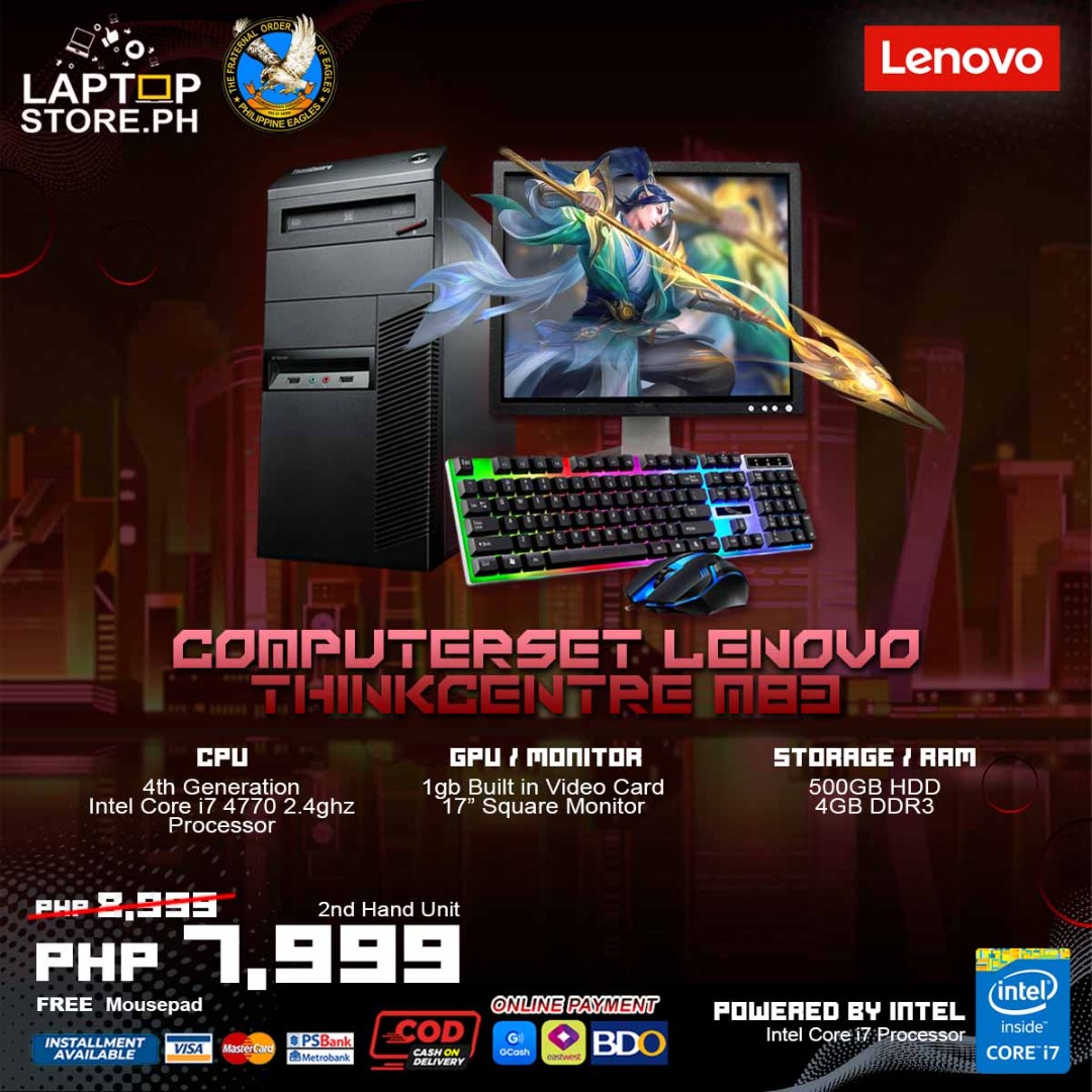 Computer Set Package LENOVO M83 Intel Core i7 4770 2.4ghz 4gb DRR3 ...