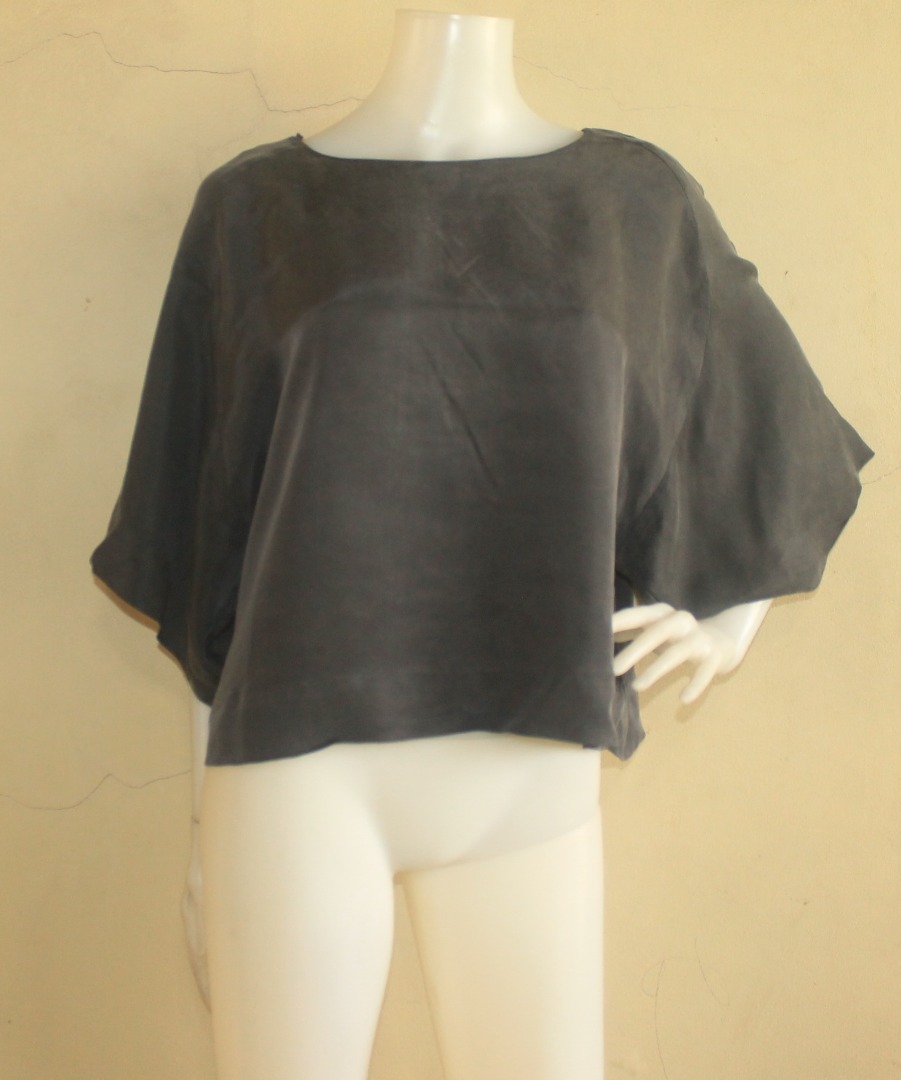 COS Gray Cupro Oversize Cropped Top, Women's Fashion, Tops, Blouses on ...