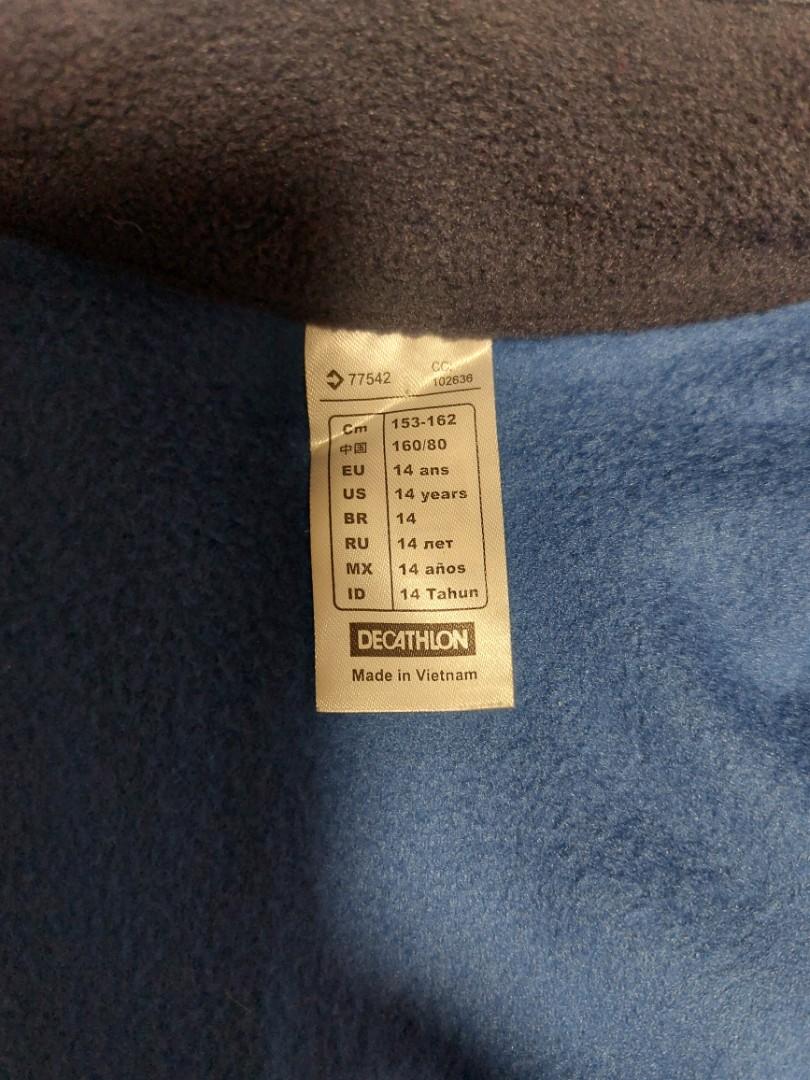 Decathlon Kids Mountain Hiking Fleece Quechua MH150 Blue 14 years and ...