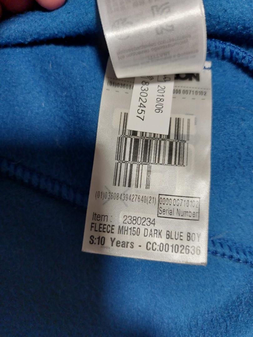 Decathlon Kids Mountain Hiking Fleece Quechua MH150 Blue 14 years and ...