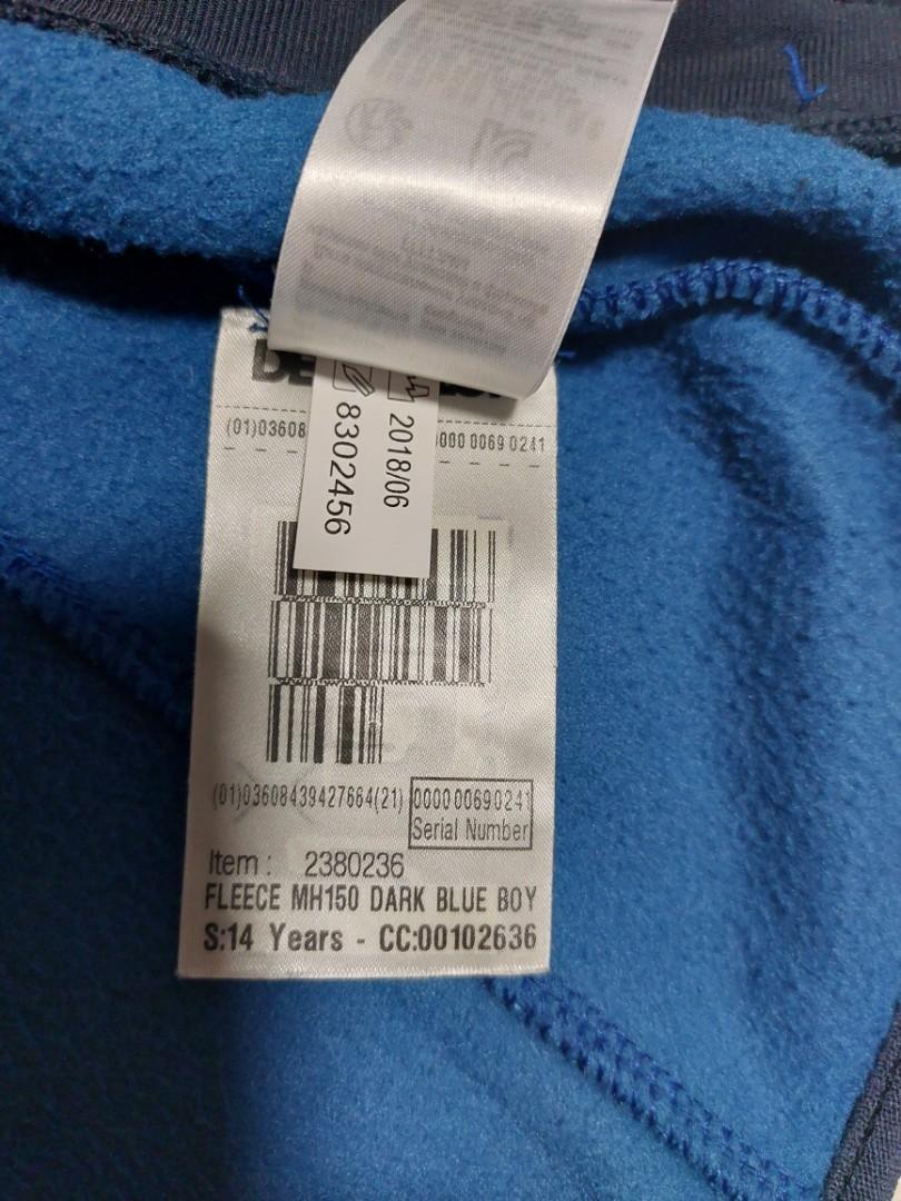 Decathlon Kids Mountain Hiking Fleece Quechua MH150 Blue 14 years and ...