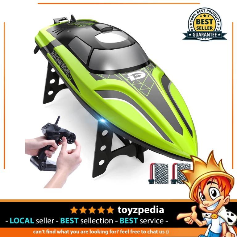 DEERC RC Boat Remote Control Boat with LED Light for Pools & Lakes,20 ...