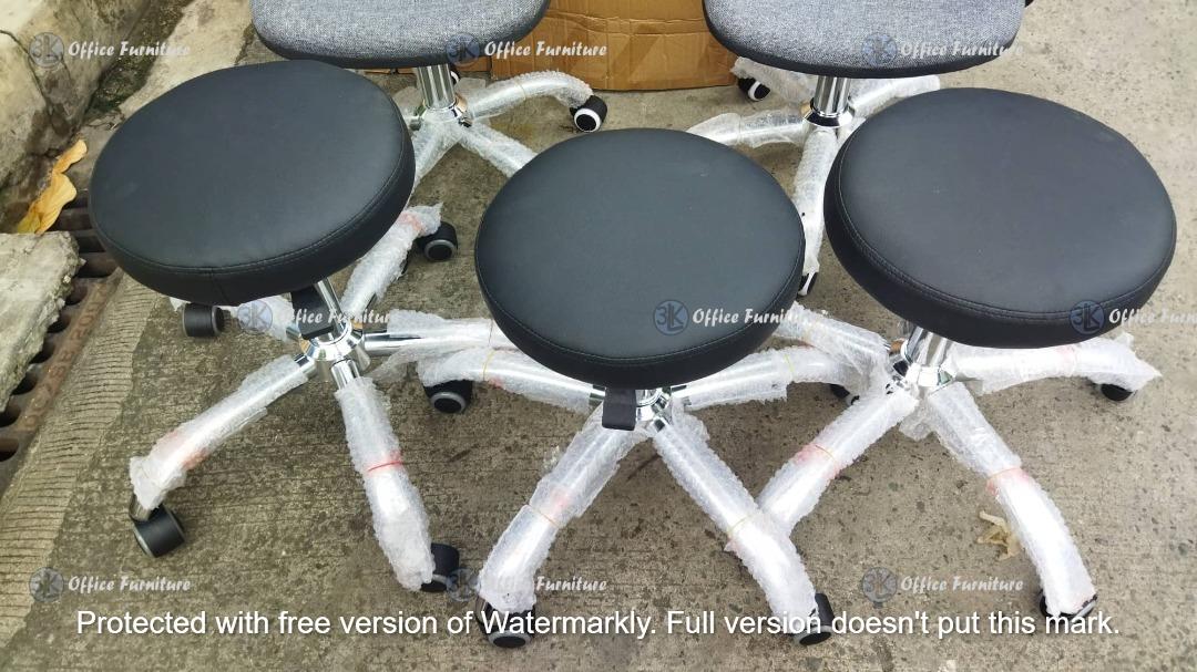 DRAFTING STOOL | LEATHER STOOL | OFFICE STOOL, Furniture & Home Living ...