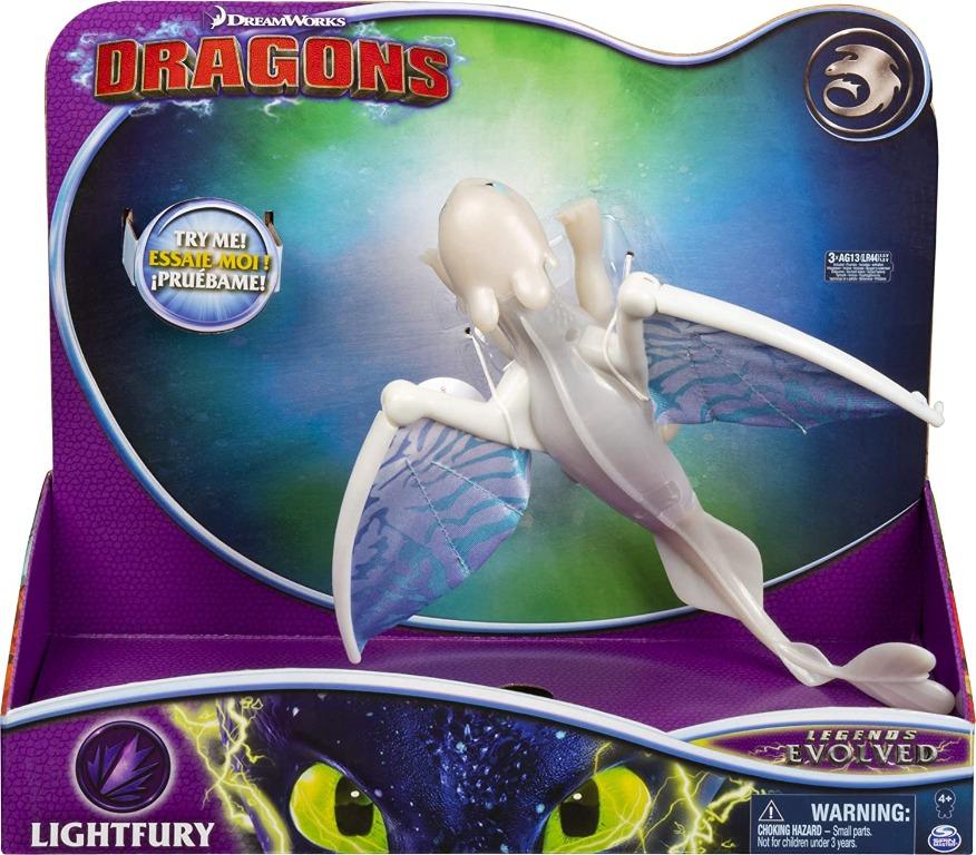 DreamWorks Dragons, Lightfury Deluxe Dragon with Lights and Sounds, for ...