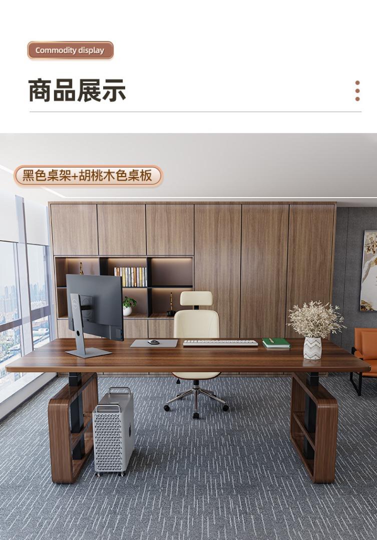 Dual Motor Rising Desk with 25mm Thick Solid Wood Table Top Boss Desk 1 ...