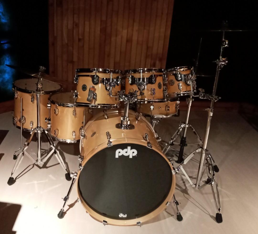 DW PDP Concept Maple CM7 7-Pc Drum set - Natural, Hobbies & Toys, Music ...