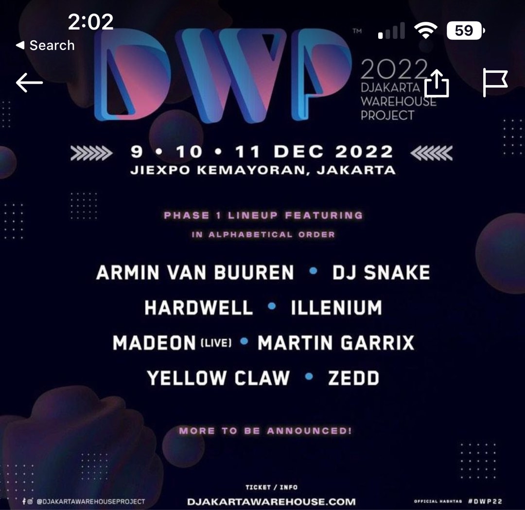 DWP 2022 3 DAY PASS GA, Tickets & Vouchers, Event Tickets on Carousell