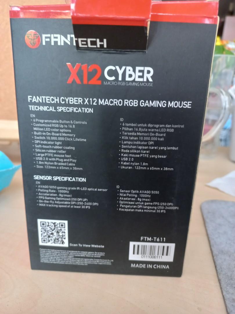 Fantech X12 Cyber - Wired Gaming Mouse, Computers & Tech, Parts ...