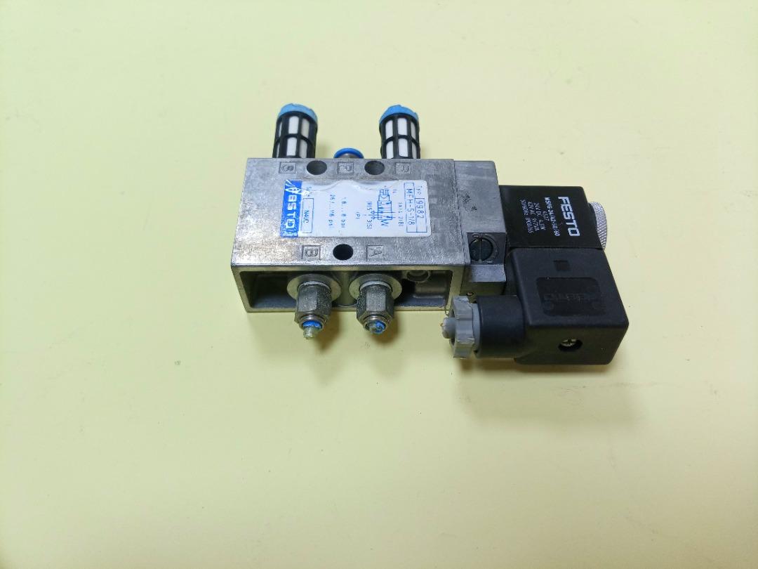 Festo MSFG-24/42-50/60 Solenoid Coil With 9982 MFH-5-1 / 8 Solenoid ...