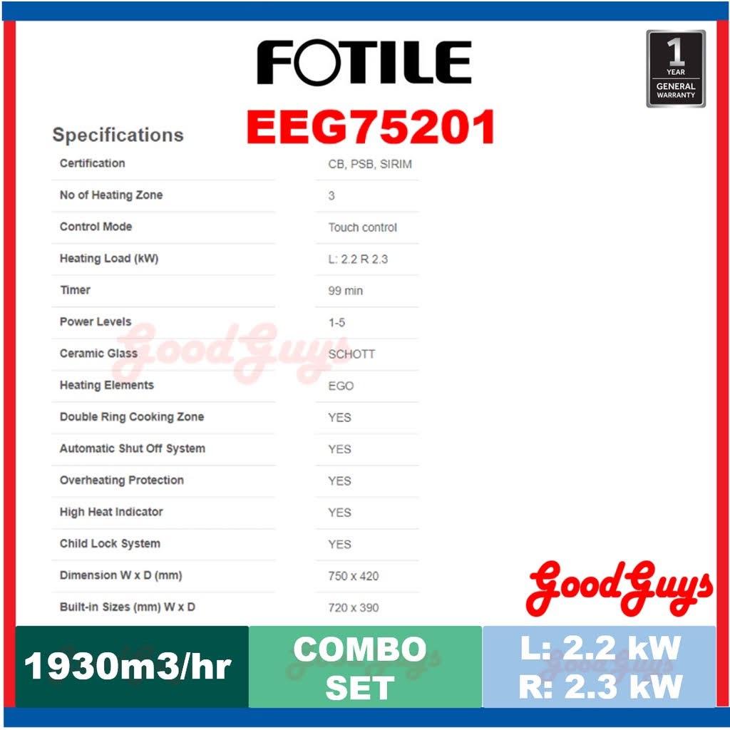 Fotile EEG75201, TV & Home Appliances, Kitchen Appliances, Other ...