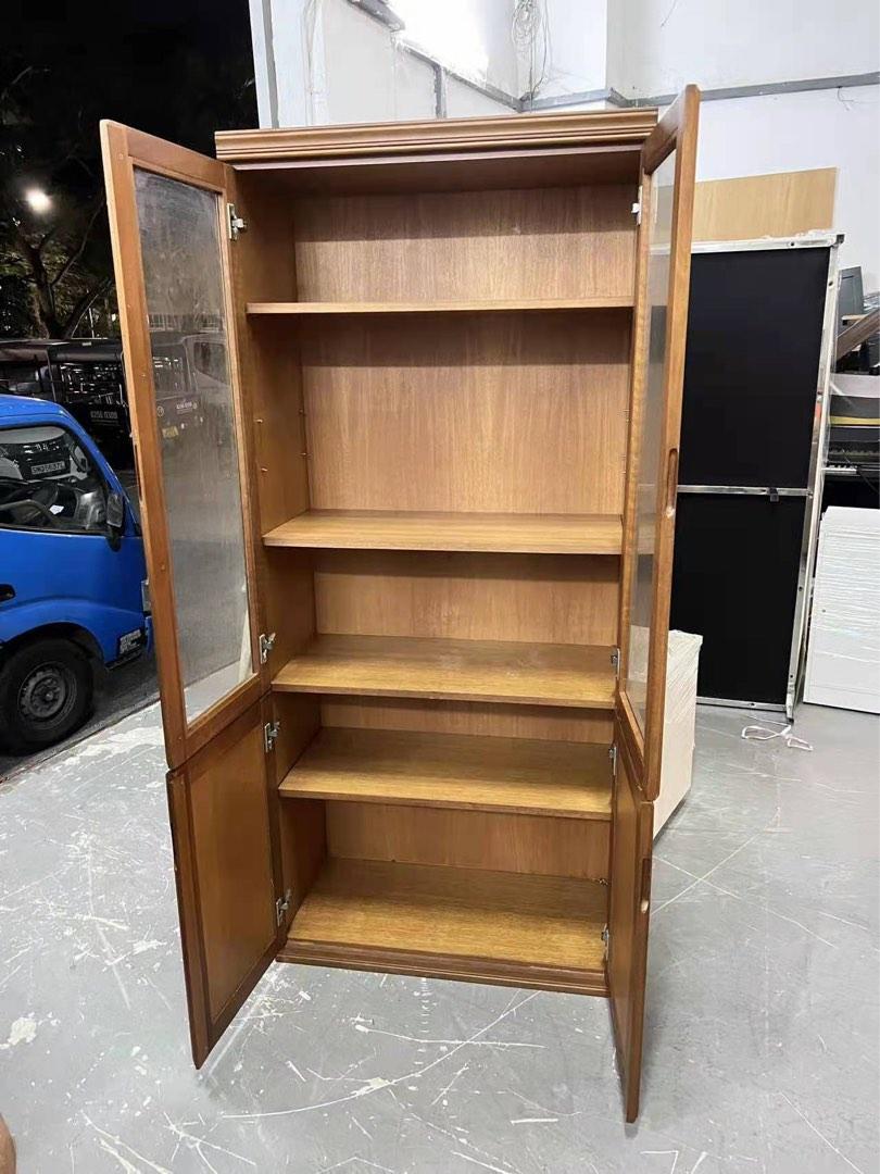 Free delivery Solid wood display cabinet/bookshelf, Furniture & Home ...