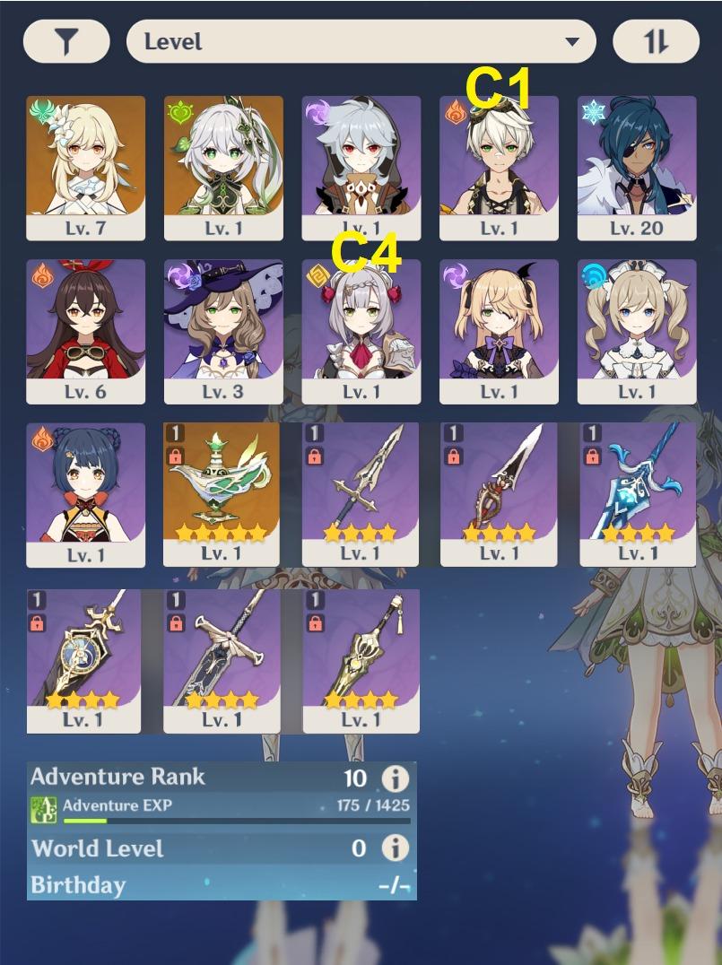 Genshin Impact Ar 10 Dendro Archon Nahida Signature Weapon Unset
