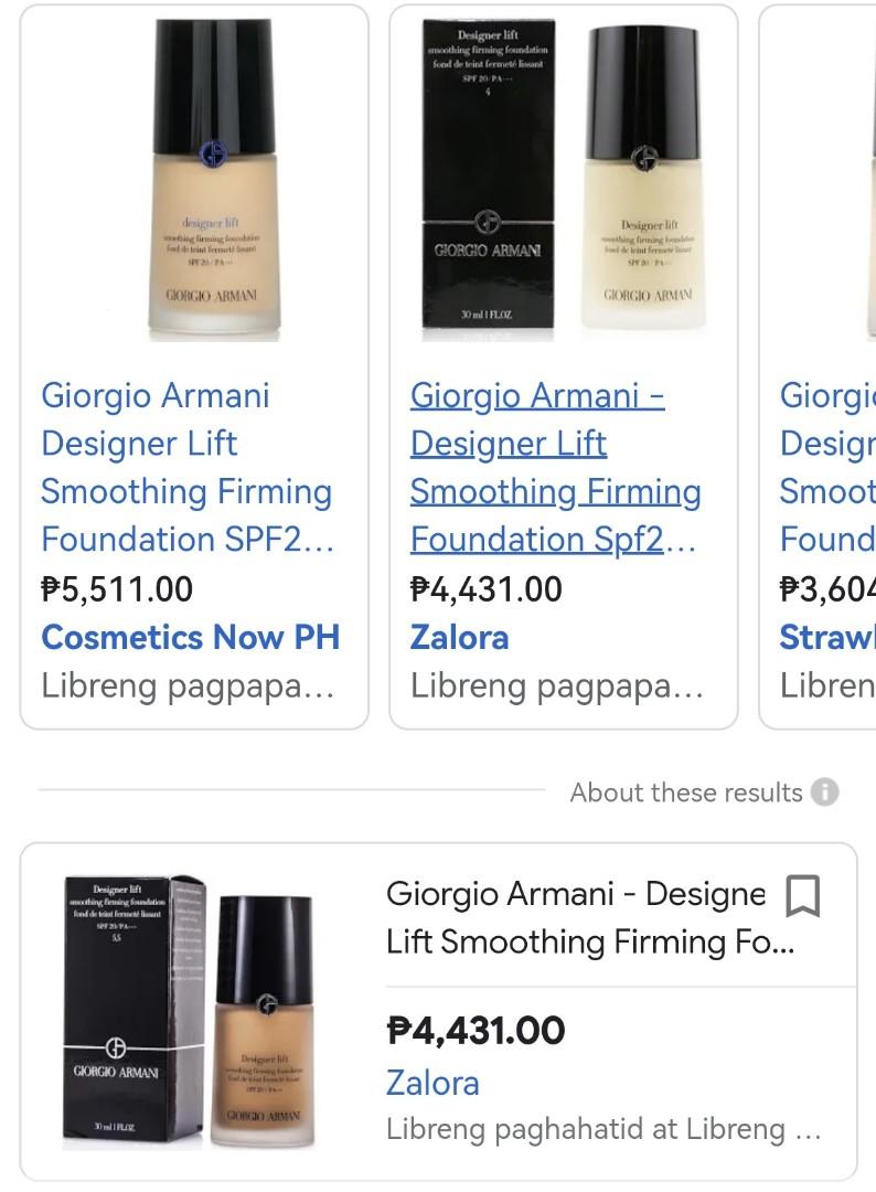 Giorgio Armani Designer Lift Smooth Firming SPF 20 PA+++, Beauty ...