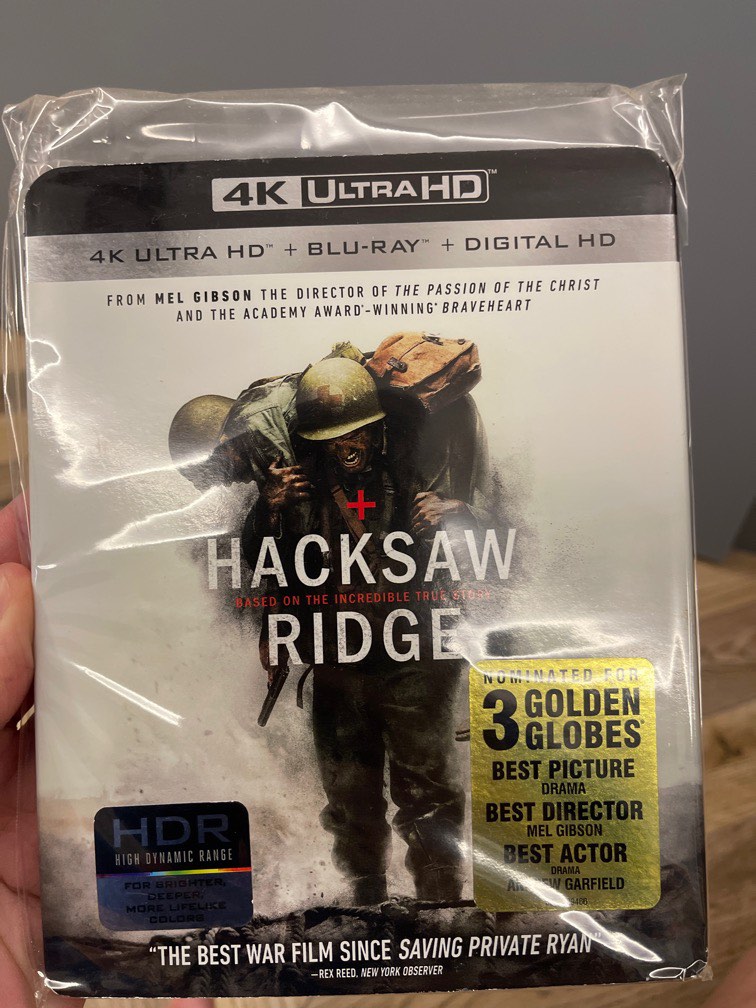 Hacksaw Ridge 4K Blu ray, Hobbies & Toys, Music & Media, CDs & DVDs on ...