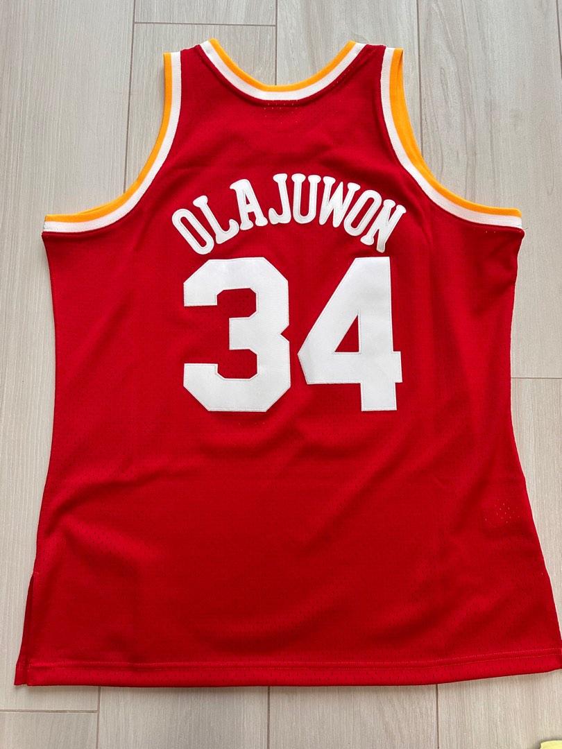 Hakeem Olajuwon Houston Rockets M&N 舊版刺綉 swingman jersey size XL, 男裝 ...