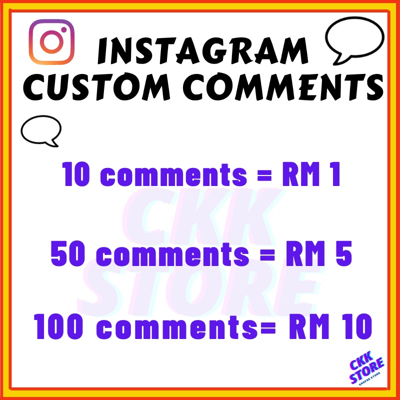 ig / insta / instagram custom comments ( real non drop ), Computers ...