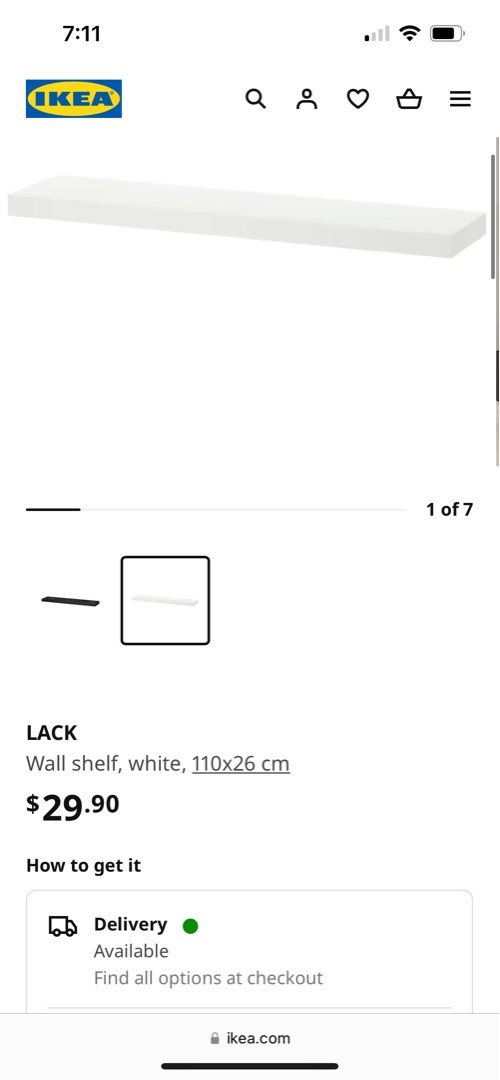 IKEA Lack Shelf (White), Furniture & Home Living, Furniture, Shelves ...