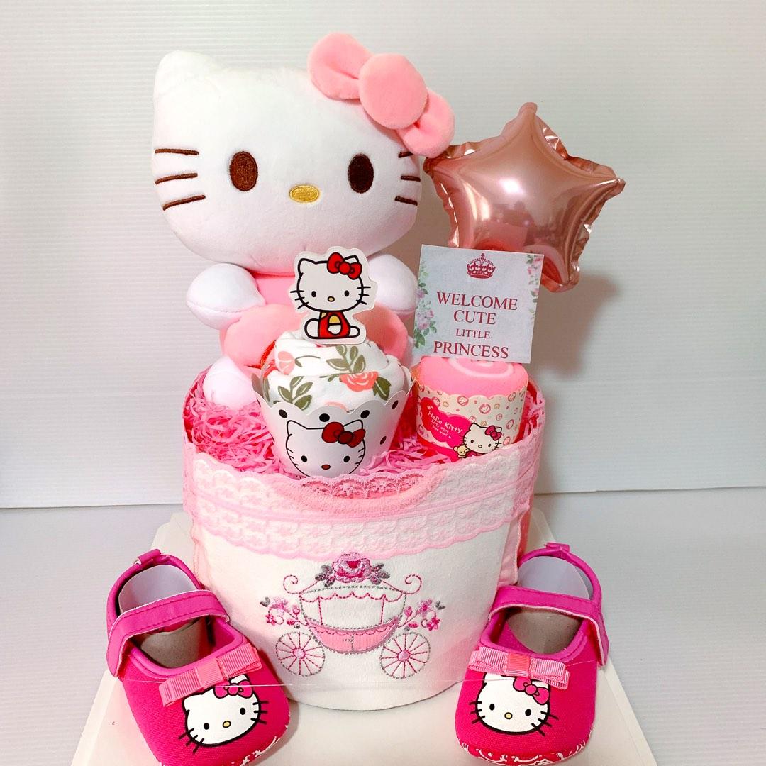 Instock! Hello Kitty Diaper Cake, Babies & Kids, Bathing & Changing ...
