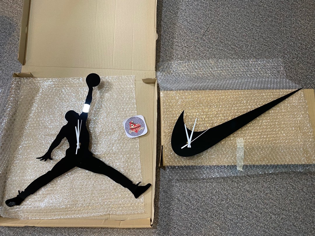 Jumpman & Swoosh Clock, Furniture & Home Living, Home Decor, Clocks on ...