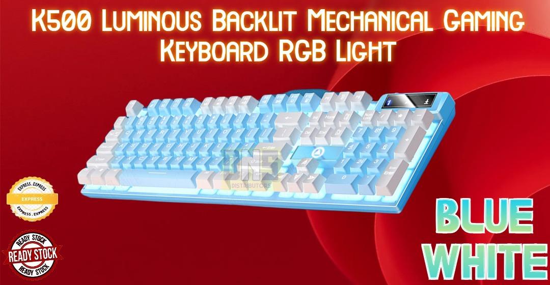 K500 Luminous Backlit Mechanical Gaming Keyboard RGB Light Suspended ...