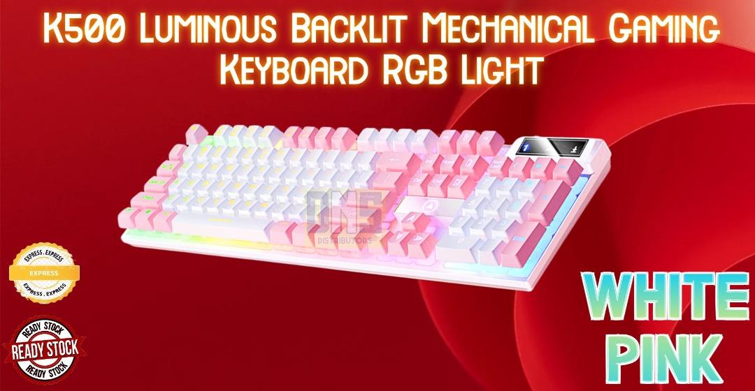 K500 Luminous Backlit Mechanical Gaming Keyboard RGB Light Suspended ...