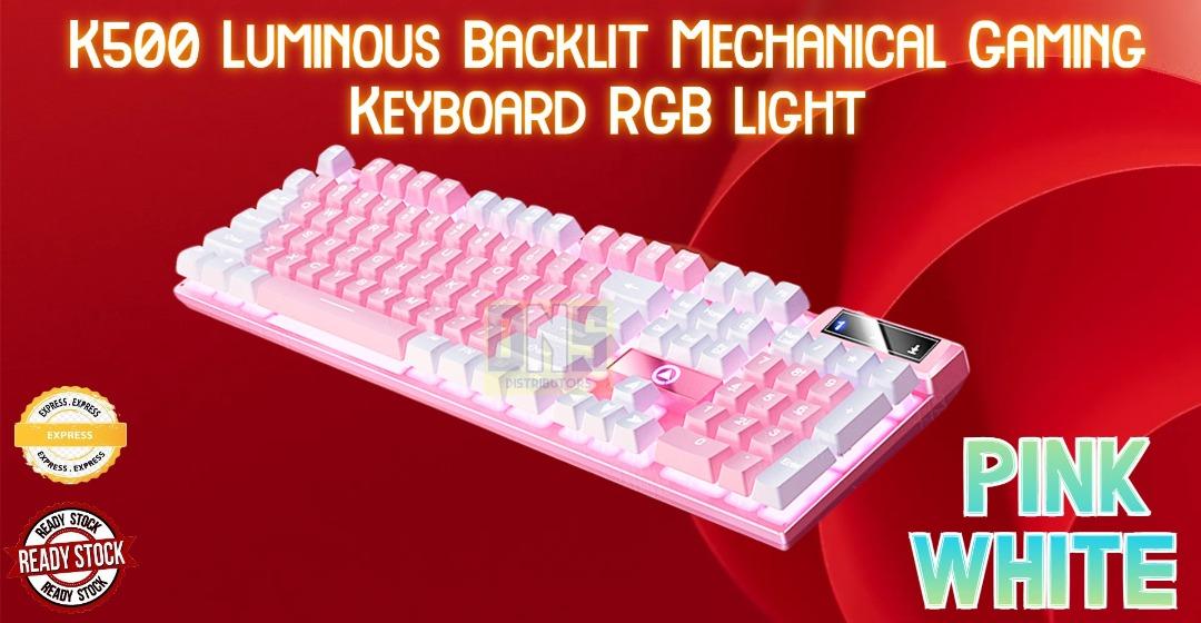 K500 Luminous Backlit Mechanical Gaming Keyboard RGB Light Suspended ...