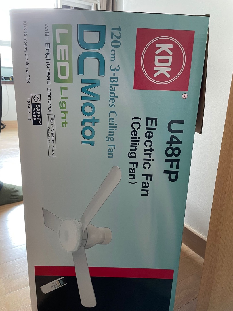 KDK ceiling fan with Light and remote, TV & Home Appliances, Electrical ...