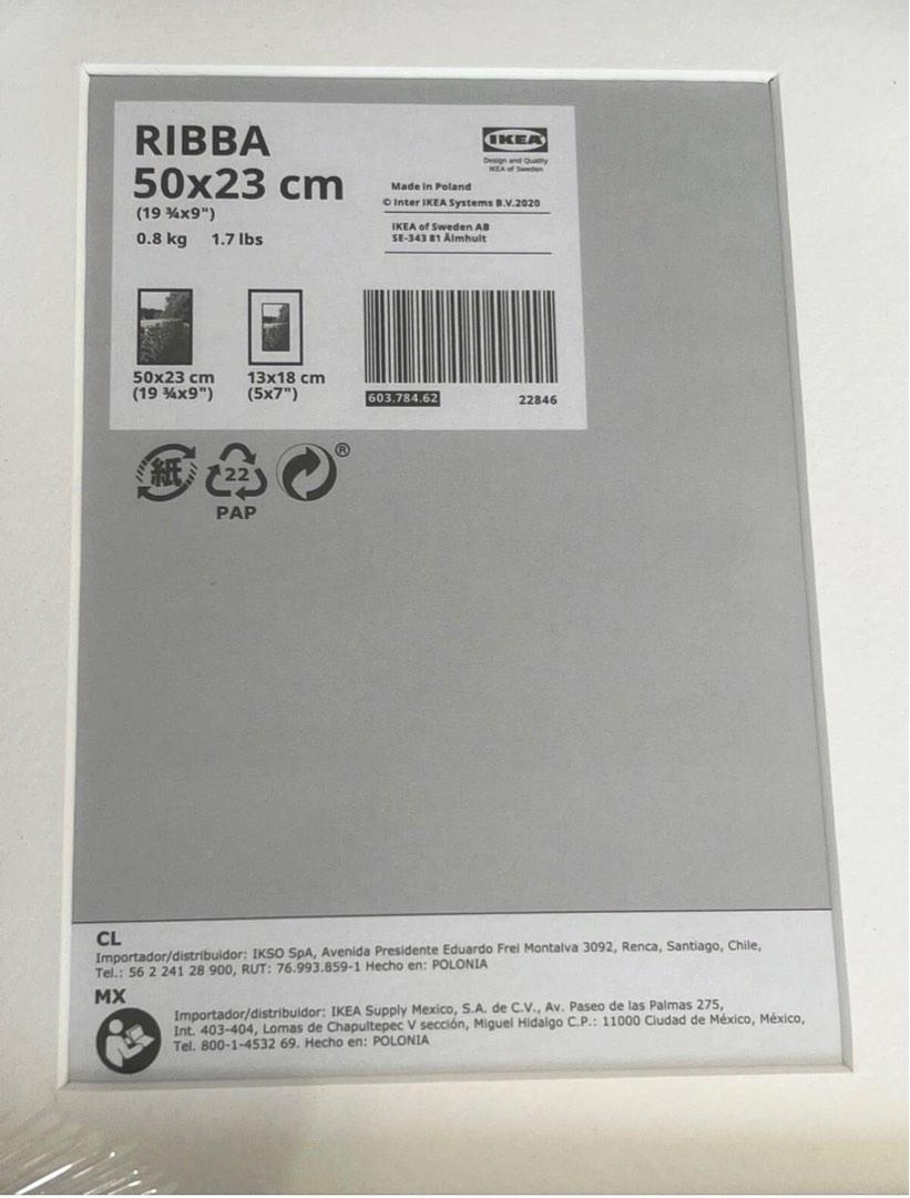 kea Ribba Photo Picture Frame Black 19 3/4" x 9" NEW, Furniture & Home ...