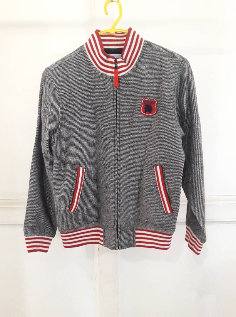 Kids teens Grey varsity jacket, Babies & Kids, Babies & Kids Fashion on ...