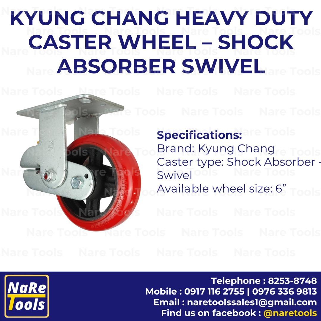 Kyung Chang Heavy Duty Caster Wheel - Shock Absorber Swivel, Commercial ...