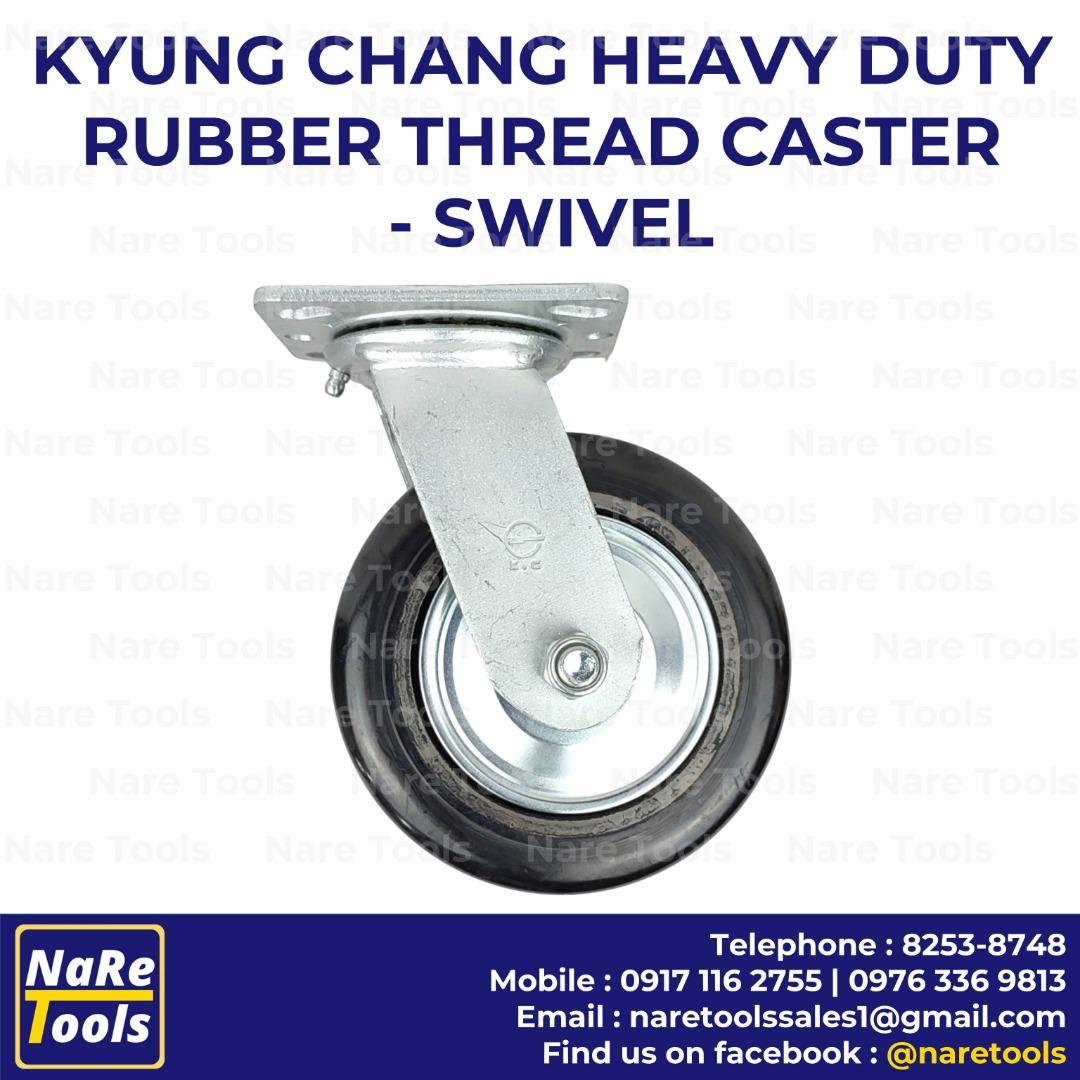 Kyung Chang Heavy Duty Rubber Thread Caster - Swivel, Commercial & Industrial, Construction ...
