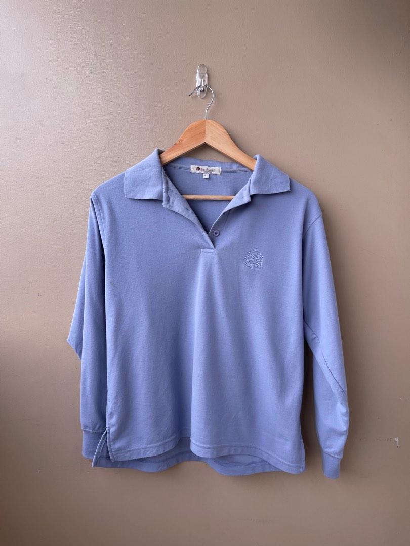 La Foret Premium Polo Long Sleeves, Women's Fashion, Tops, Longsleeves ...