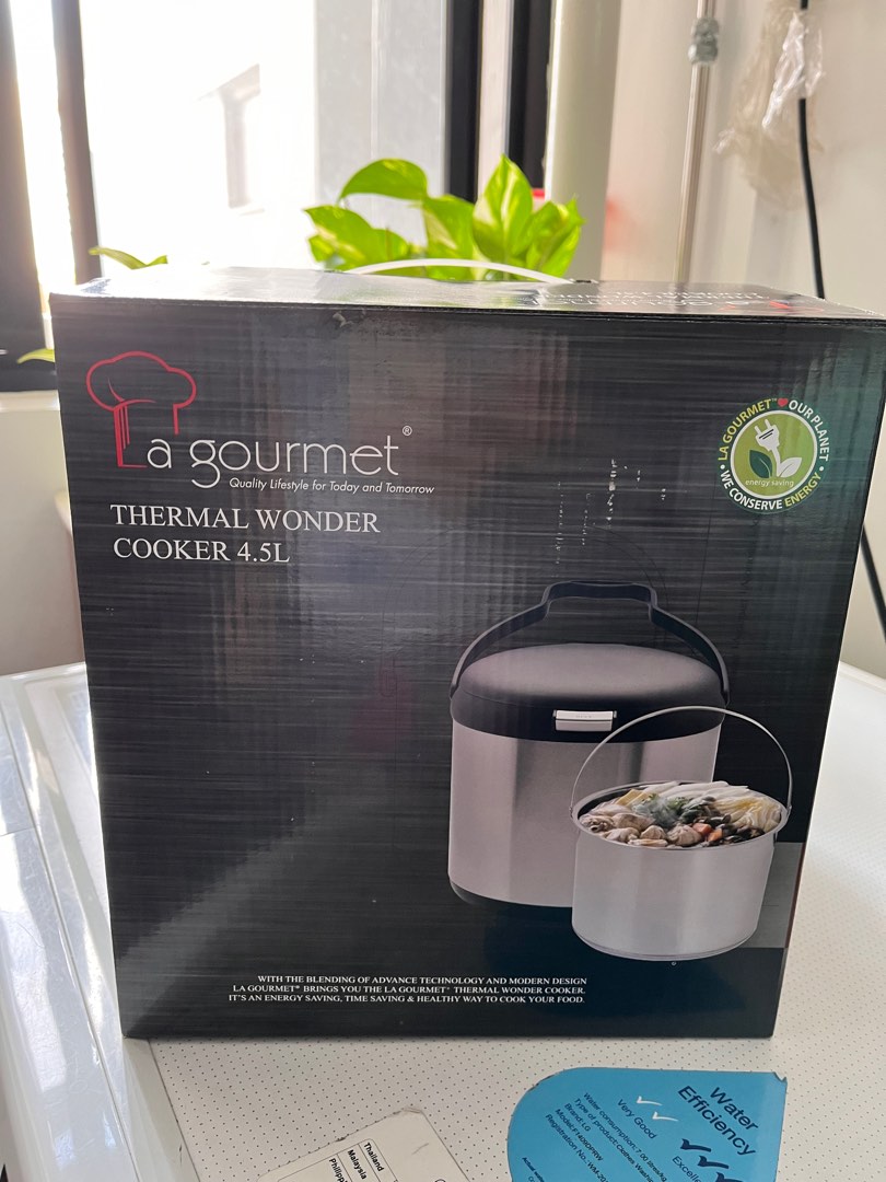 La gourmet thermal wonder cooker 4.5L with inner pot, Furniture & Home ...