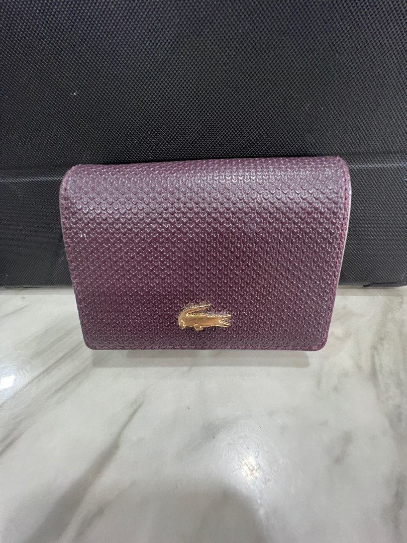 Lacoste compact wallet, Luxury, Bags & Wallets on Carousell