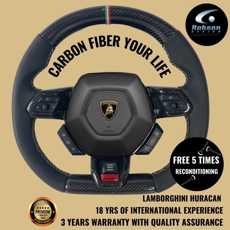 Lamborghini Hurucan Customized carbon fiber steering wheel Robson ...