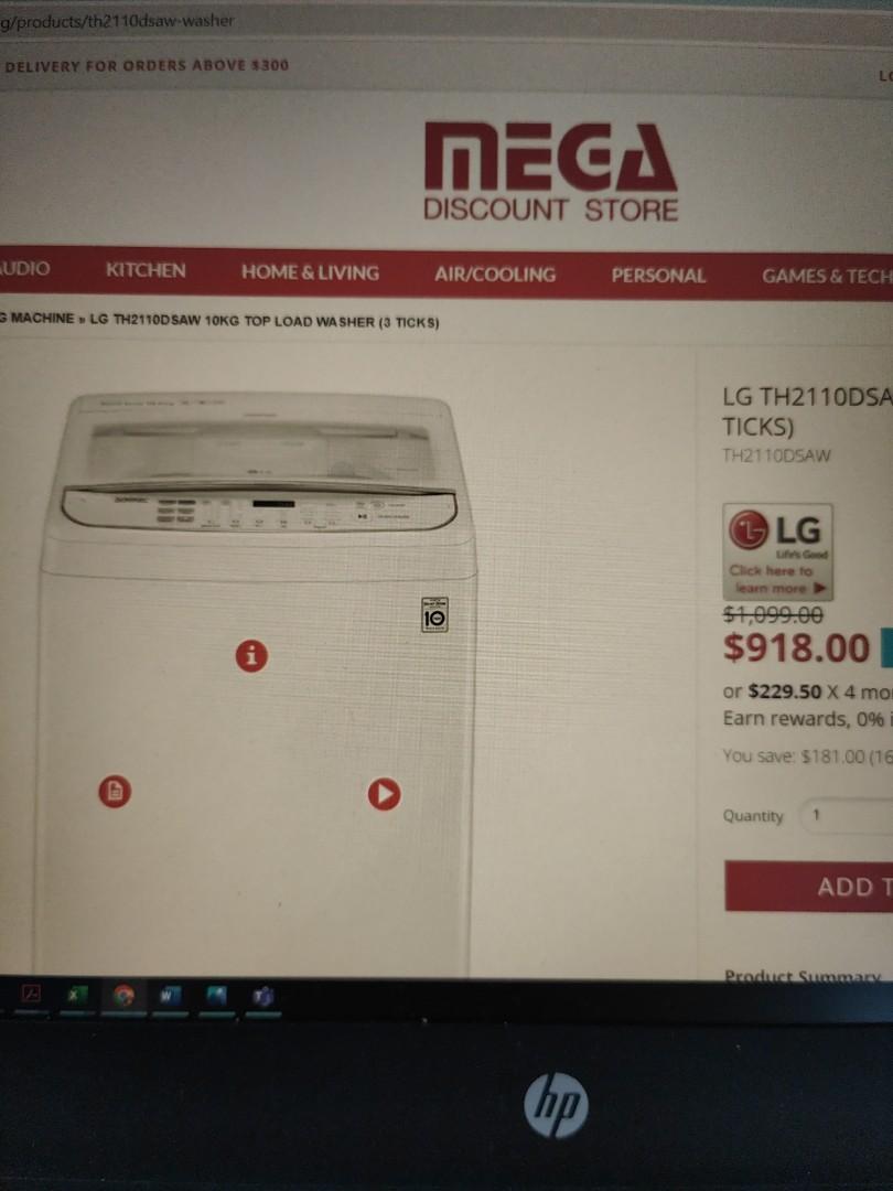 LG Washing Machine, TV & Home Appliances, Washing Machines and Dryers ...