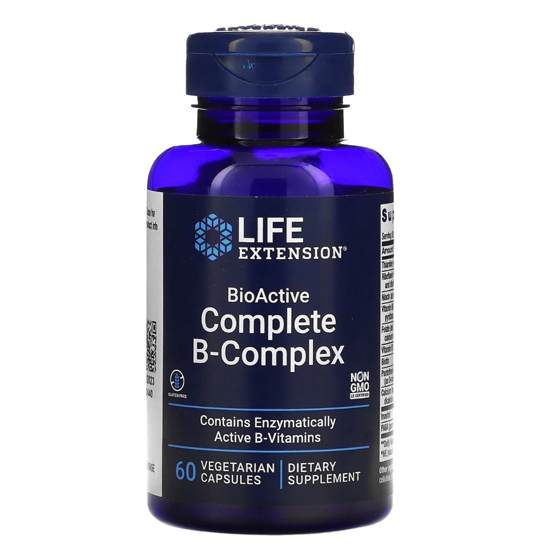 Life Extension Vitamin B Complex, 維他命B雜, Vitamin B+, 60 capsules, 60粒膠囊 ...