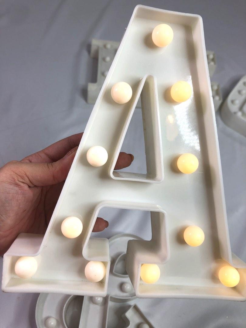 Party decor Lightbox light alphabets vowel Vokal E A O &, Furniture ...