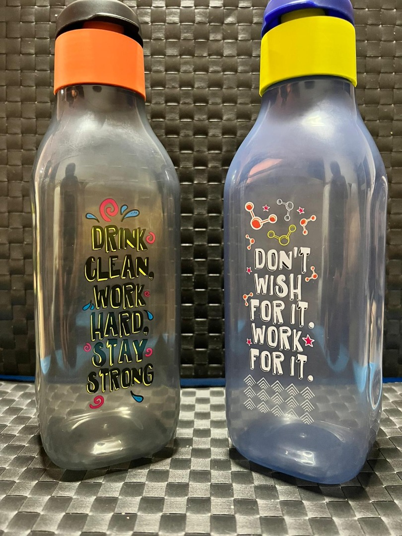 Limited Edition Quotes Positive Vibes TupperWare Eco Bottle 1Litre ...