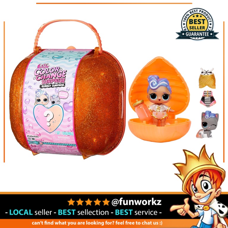 LOL Surprise Color Change Bubbly Surprise Orange with Exclusive Doll ...