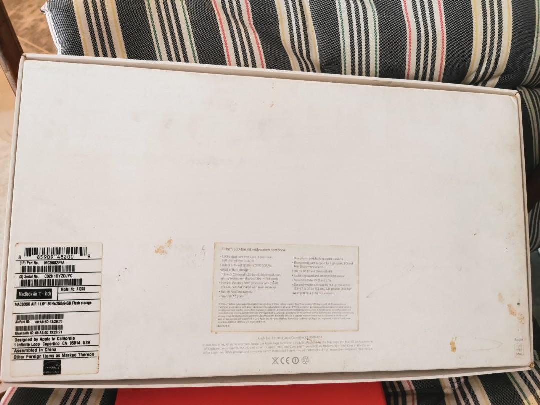 Macbook Air box, Computers & Tech, Laptops & Notebooks on Carousell