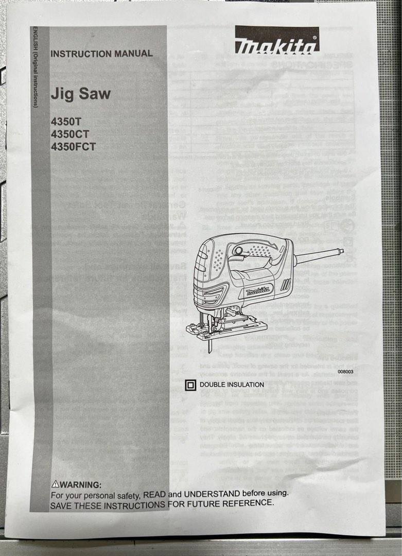 Makita Jig Saw 4350CT, Hobbies & Toys, Stationery & Craft, Craft ...