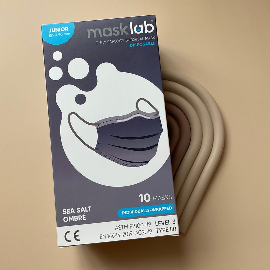 MaskLab ASTM Level 3Hong Kong Sea Salt Ombre Junior Face Mask, Health & Nutrition, Face Masks ...