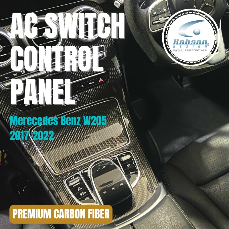 Mercedes Benz W205 C class carbon fiber AC switch control panels Robson ...