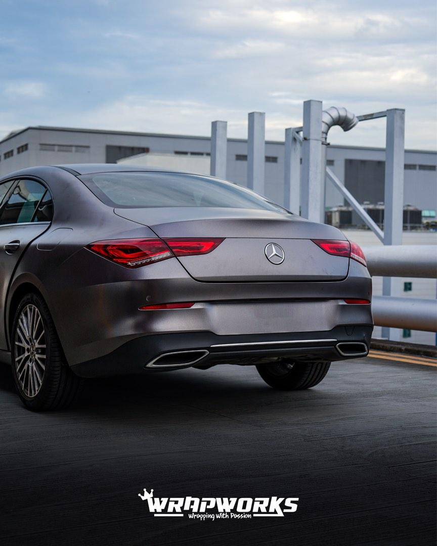 Mercedes CLA - Satin Dark Grey Full Wrap / Vinyl Wrap, Car Accessories ...