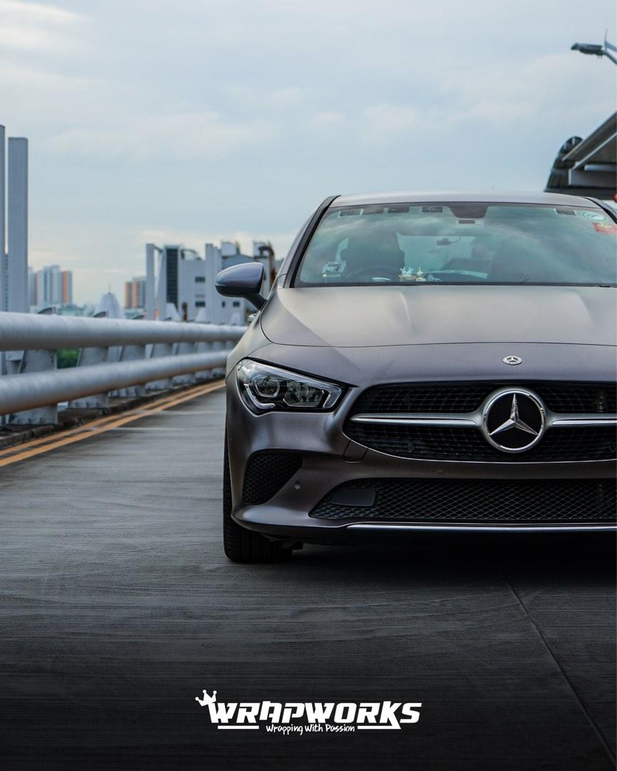Mercedes CLA - Satin Dark Grey Full Wrap / Vinyl Wrap, Car Accessories ...