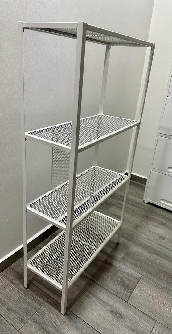 Metal rack (white colour), Furniture & Home Living, Furniture, Shelves ...