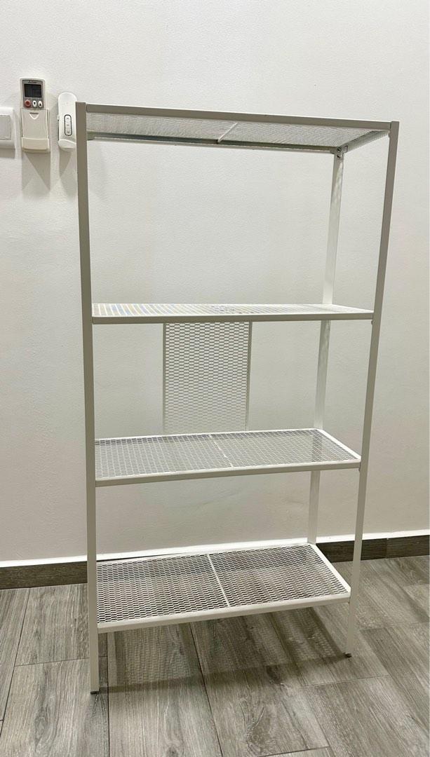 Metal rack (white colour), Furniture & Home Living, Furniture, Shelves ...