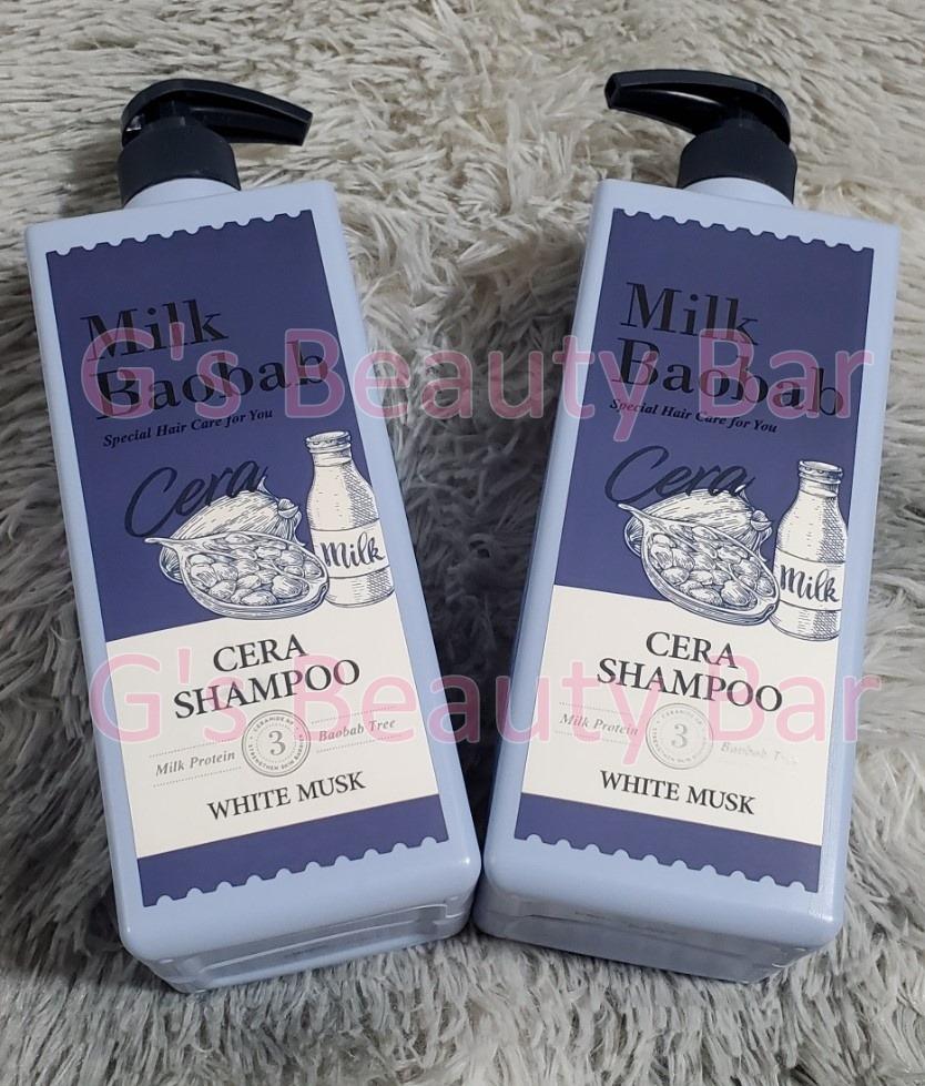 Milk Baobab Cera White Musk Shampoo 1200ml - Authentic Korean Hair Care and Scalp Care, Beauty ...