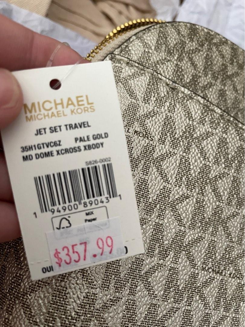 MK Jet Set Travel Dome Pale gold, Women's Fashion, Bags & Wallets ...